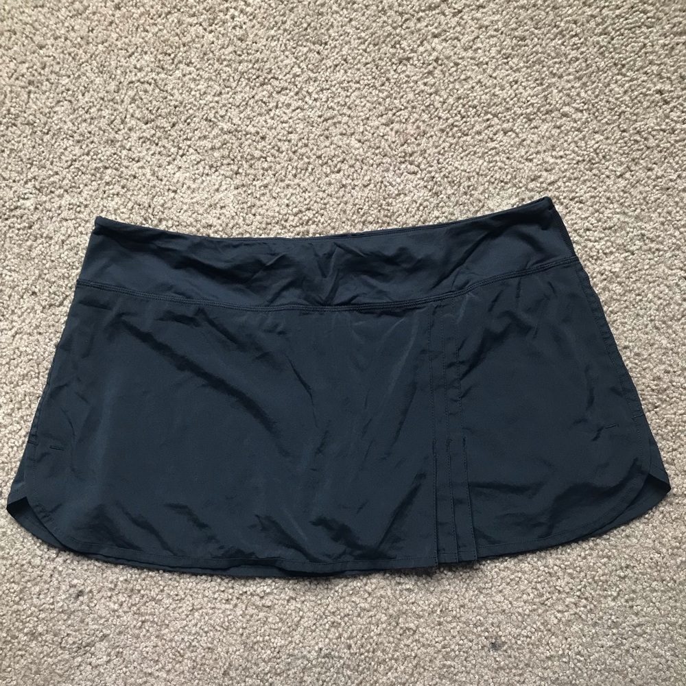 Rare Lululemon Run Speed Wet Dry Warm Skirt Sz 10 - Gem